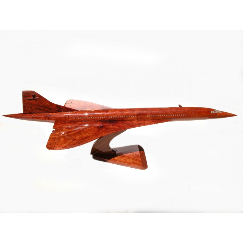 Concorde 55cm - maquette avion en bois précieux - DIRECT ATELIER