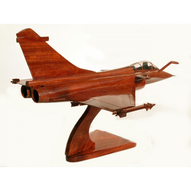 Rafale - MAQUETTE AVION . Bois précieux verni - cadeaux pour ...