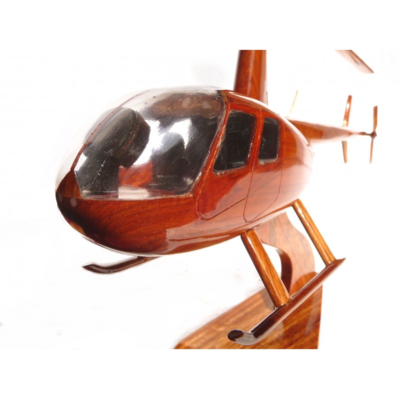 Robinson R-44 - maquette avion en bois précieux - DIRECT ATELIER